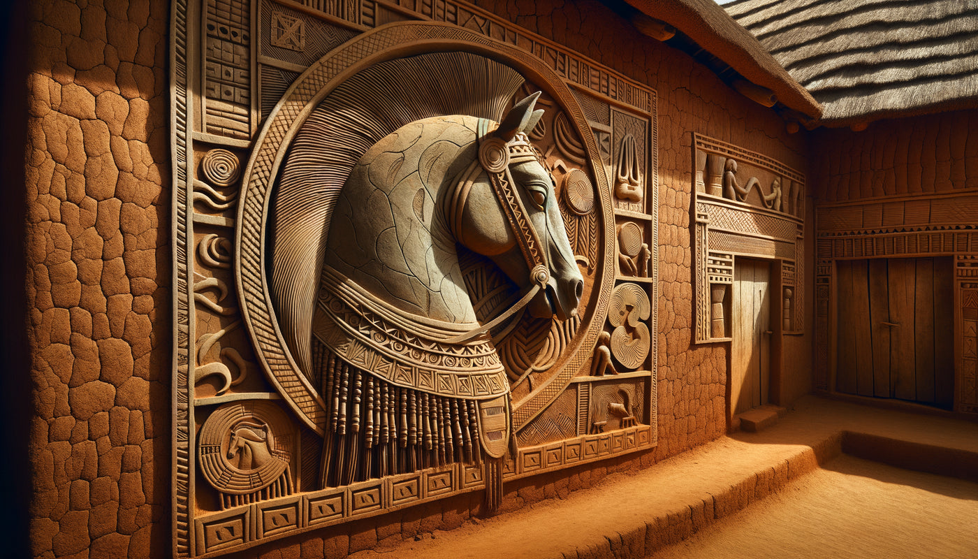 Art Mural Bariba : Pourquoi les Chevaux Royaux du Bénin