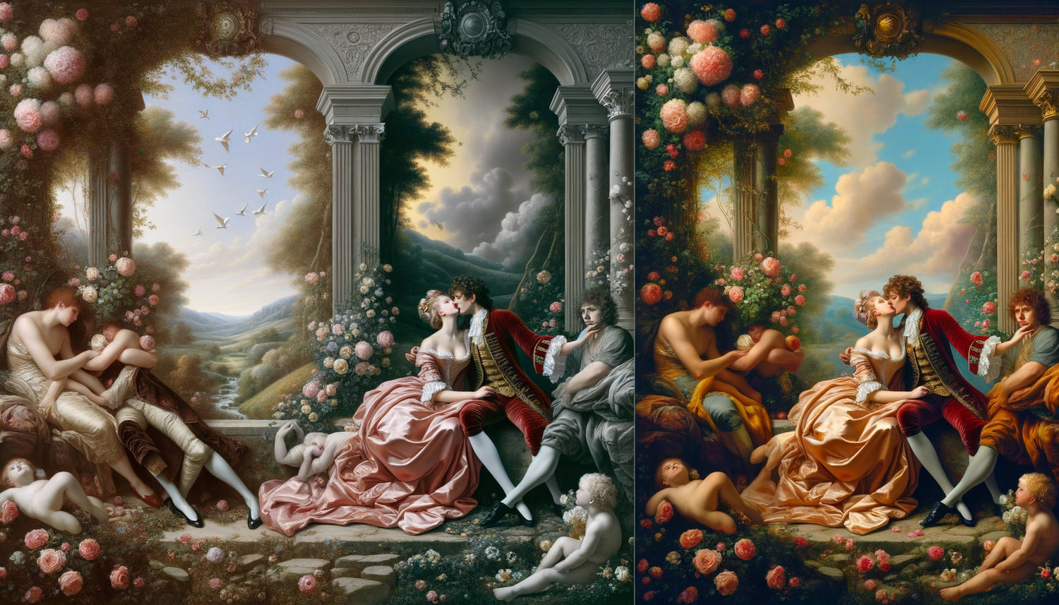 Évolution tableaux érotiques vs romantiques | Culture art