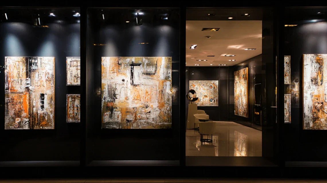 Expos éphémères : tableaux posés pour vitrines pro 🎨