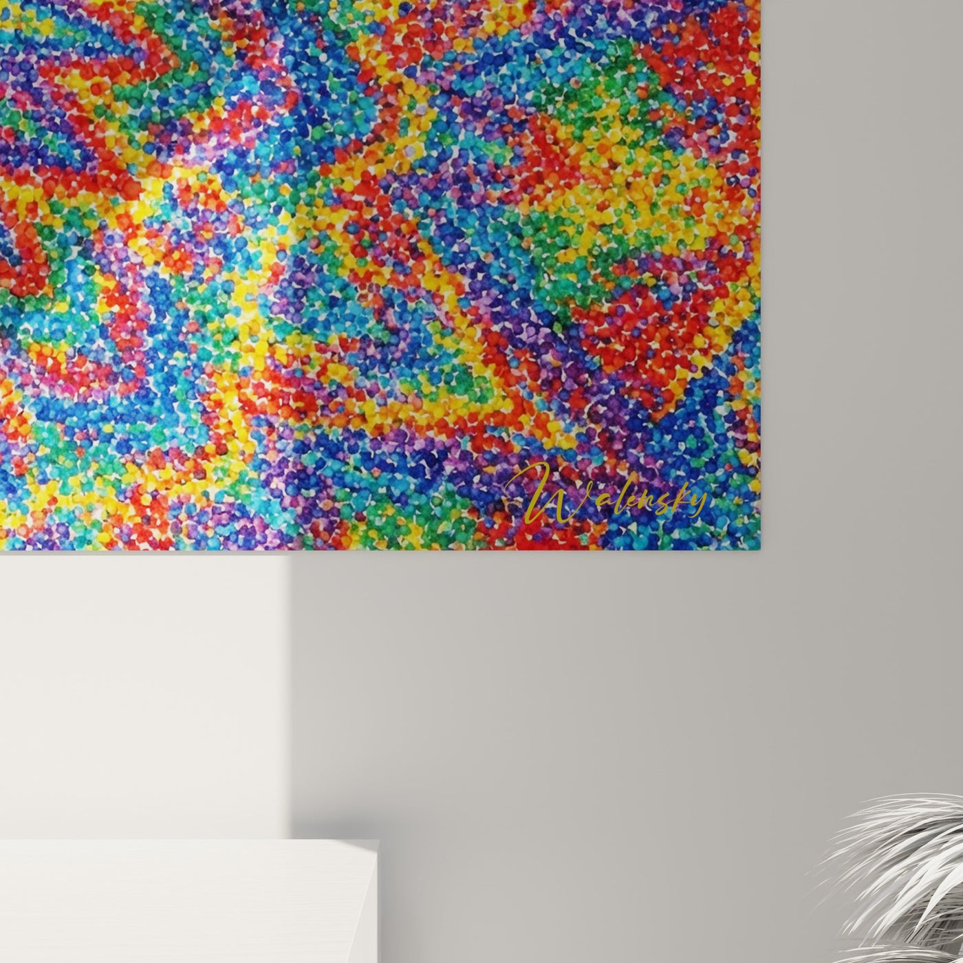 Tableau Mandala Explosion Colorée - Éclat Cosmique