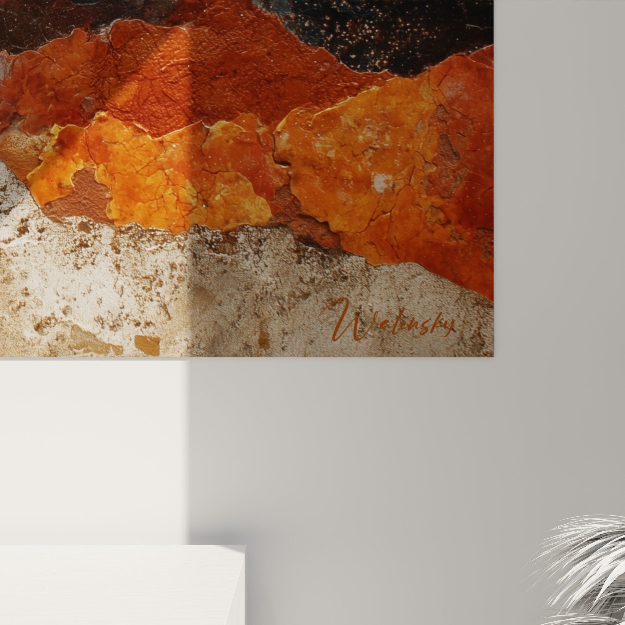 Goldene Sonnentafel Berge Ocker - Feng Shui Erdmitte